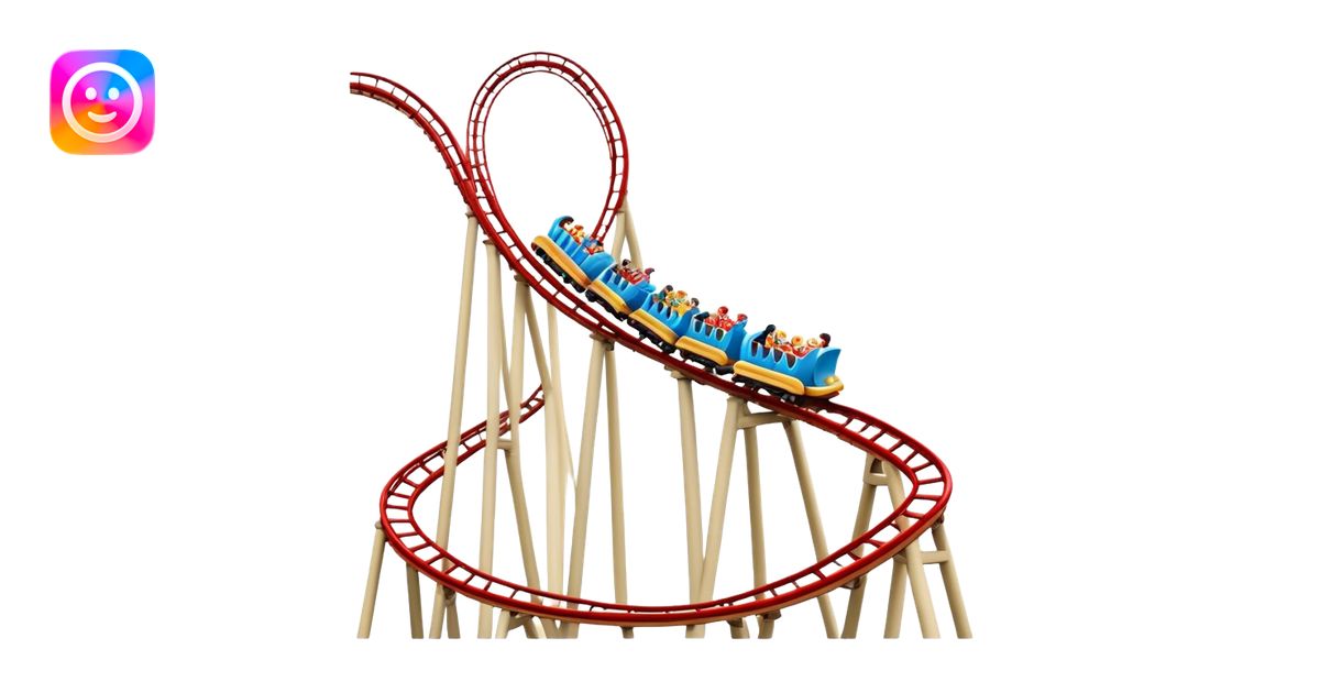 Roller coaster with the name « Portaventura » emoji | AI Emoji Generator