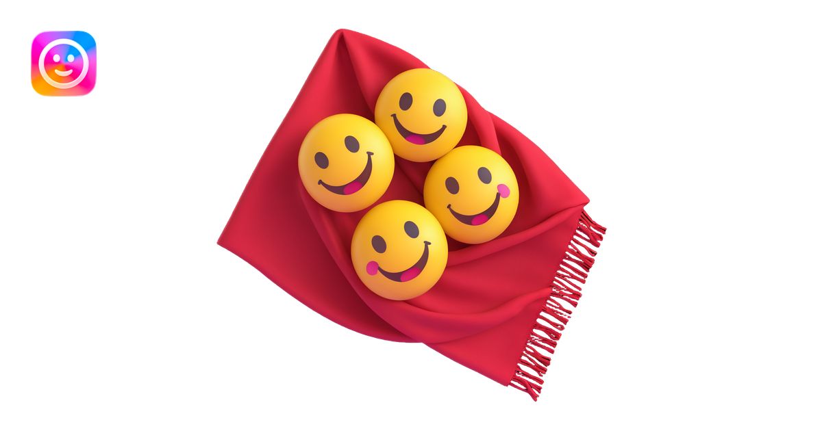 3D smiley emoji, round shape, in love: loving smiley couple sharing a ...
