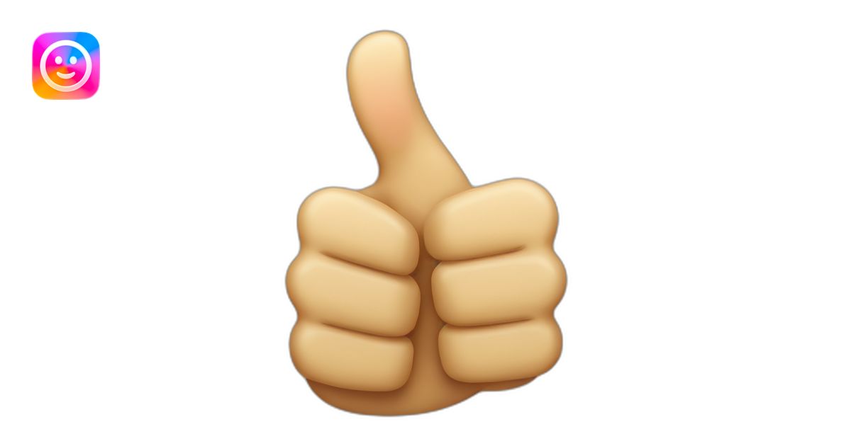 massive thumbs up emoji | AI Emoji Generator