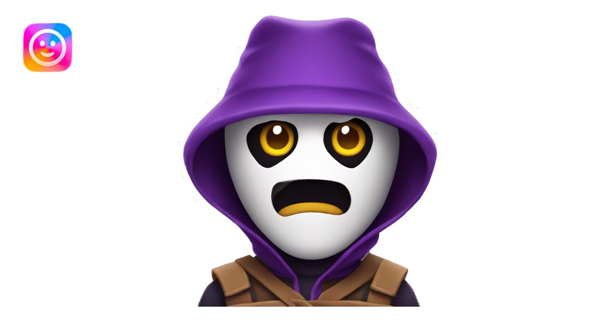 Purple scary bandit emoji | AI Emoji Generator