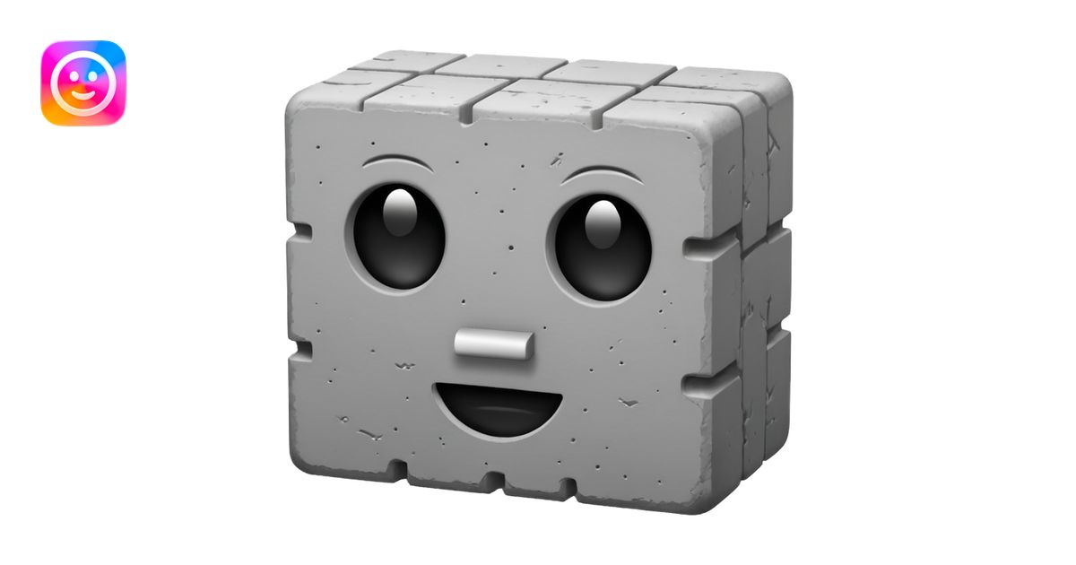 Cinder Block emoji | AI Emoji Generator