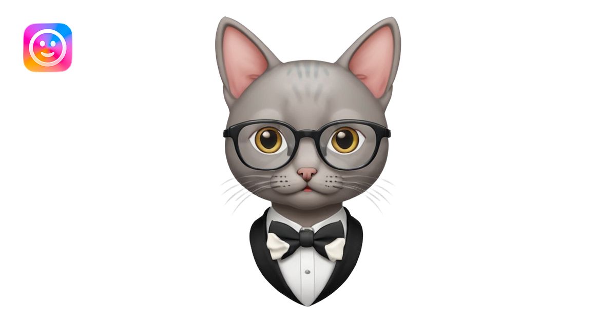 sfenks cat with glasses emoji | AI Emoji Generator