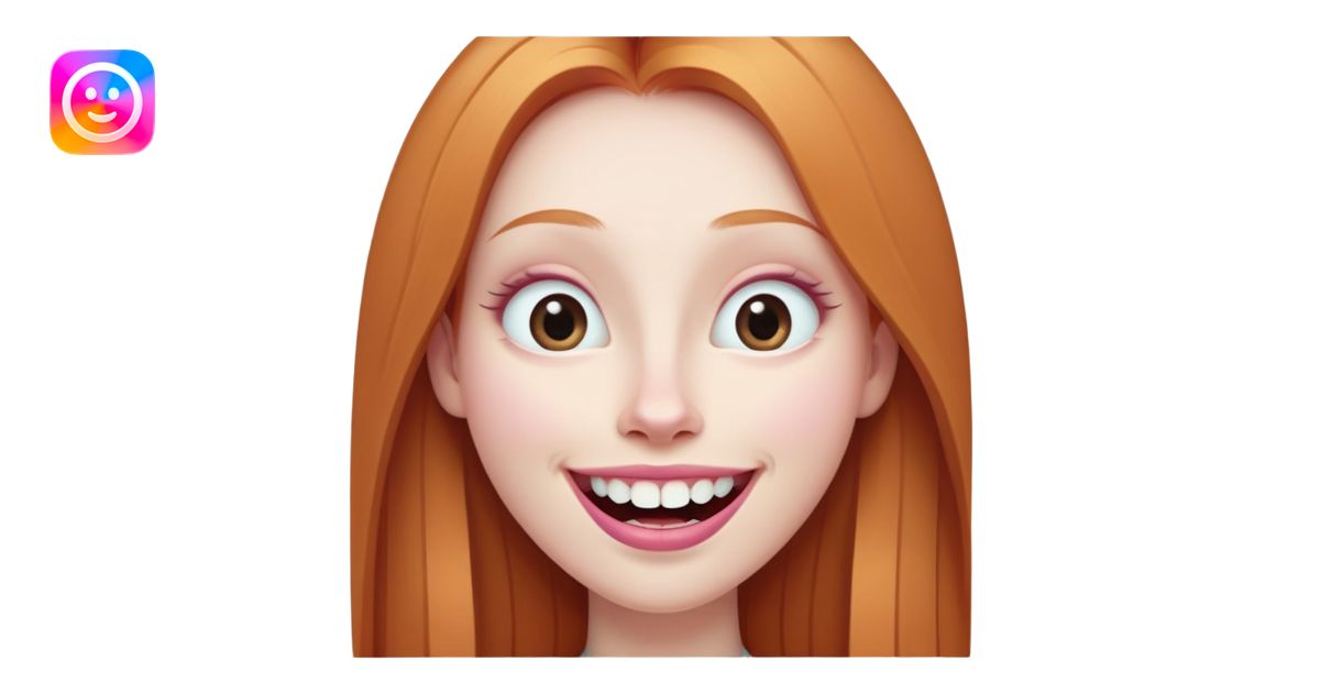 traditional emoji of young girl with very pale skin, long straight ...