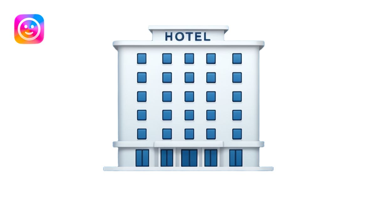 ios icon design that embodies hotels emoji | AI Emoji Generator