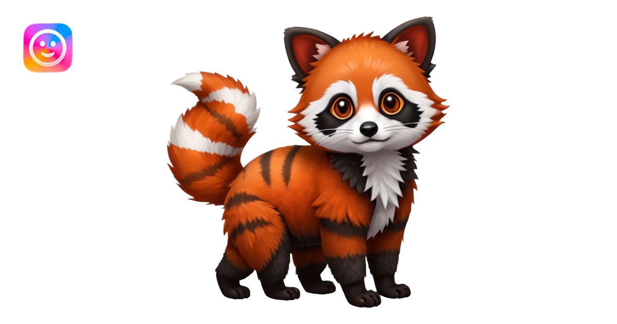 Realistic furry fuzzy scaly 4-legged quadrupedal Red-Panda-Munchkin ...
