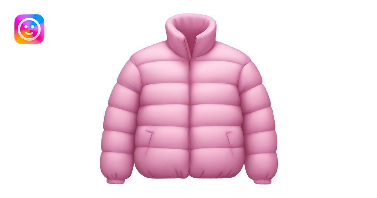 Pink puffer jacket emoji | AI Emoji Generator
