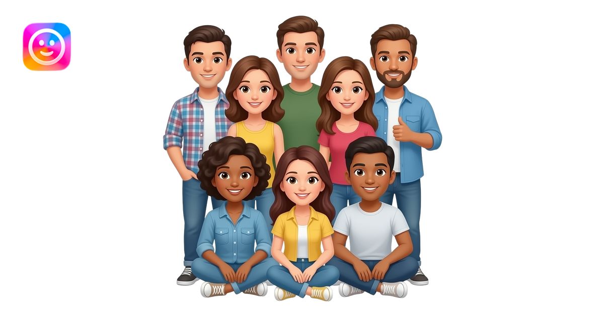 friends groub emoji | AI Emoji Generator