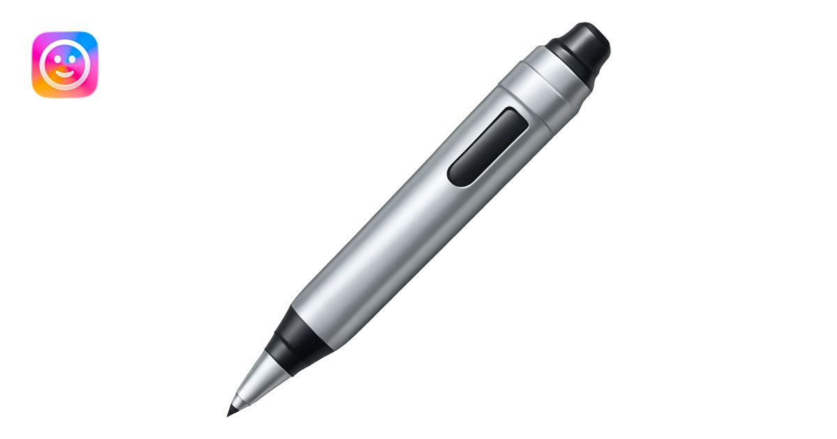 a silver bold marker like a sharpie with a large tip emoji | AI Emoji ...