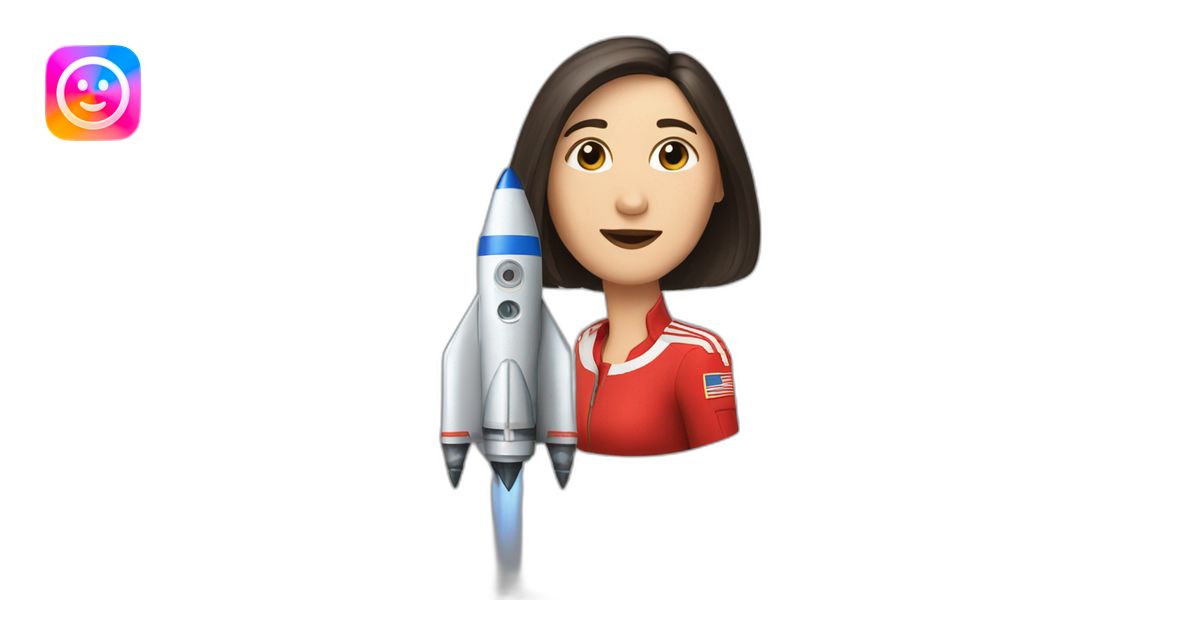 Maia Sandu with rocket emoji | AI Emoji Generator