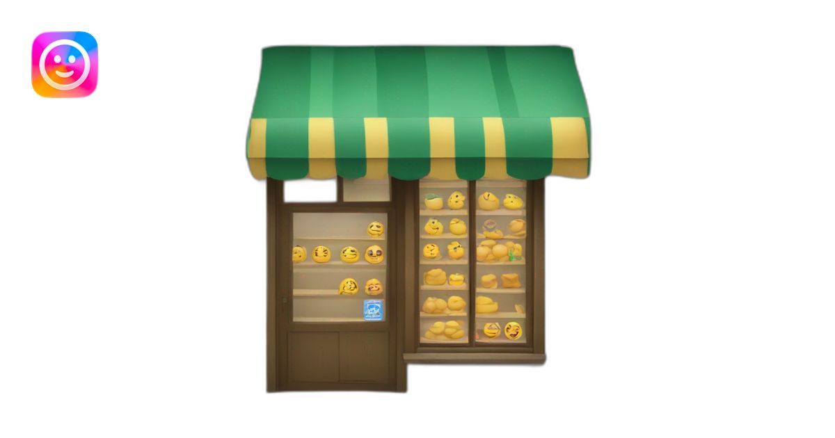 Shop with text "rbc" with mandarin emoji | AI Emoji Generator