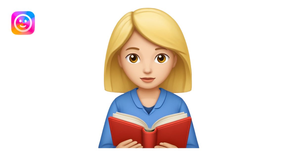 woman reading a book emoji | AI Emoji Generator
