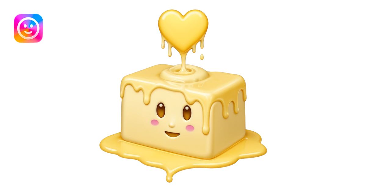 butter with yellow heart emoji | AI Emoji Generator