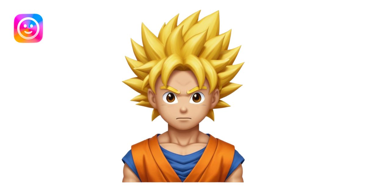 Goku super saiyan god emoji | AI Emoji Generator