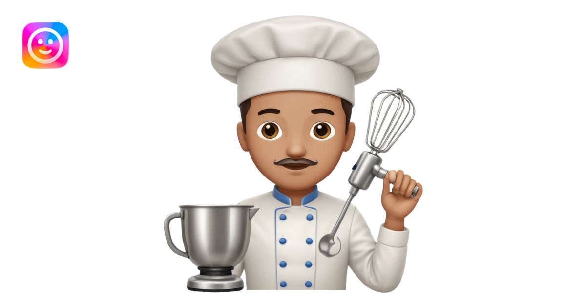 chef holding mixer emoji | AI Emoji Generator