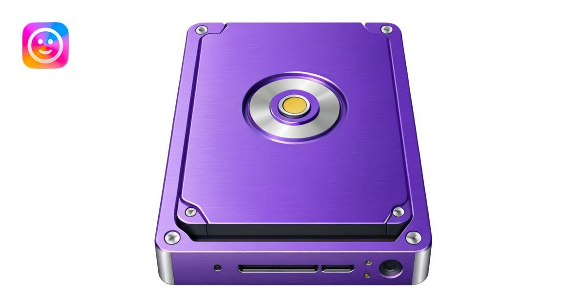 purple hdd drive emoji | AI Emoji Generator