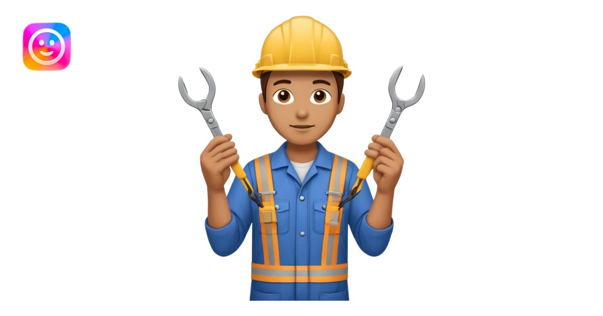 Electrician with Wire Cutters Open emoji | AI Emoji Generator