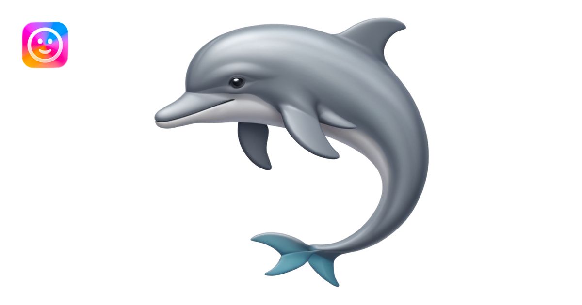 High resolution of dolphin emoji | AI Emoji Generator