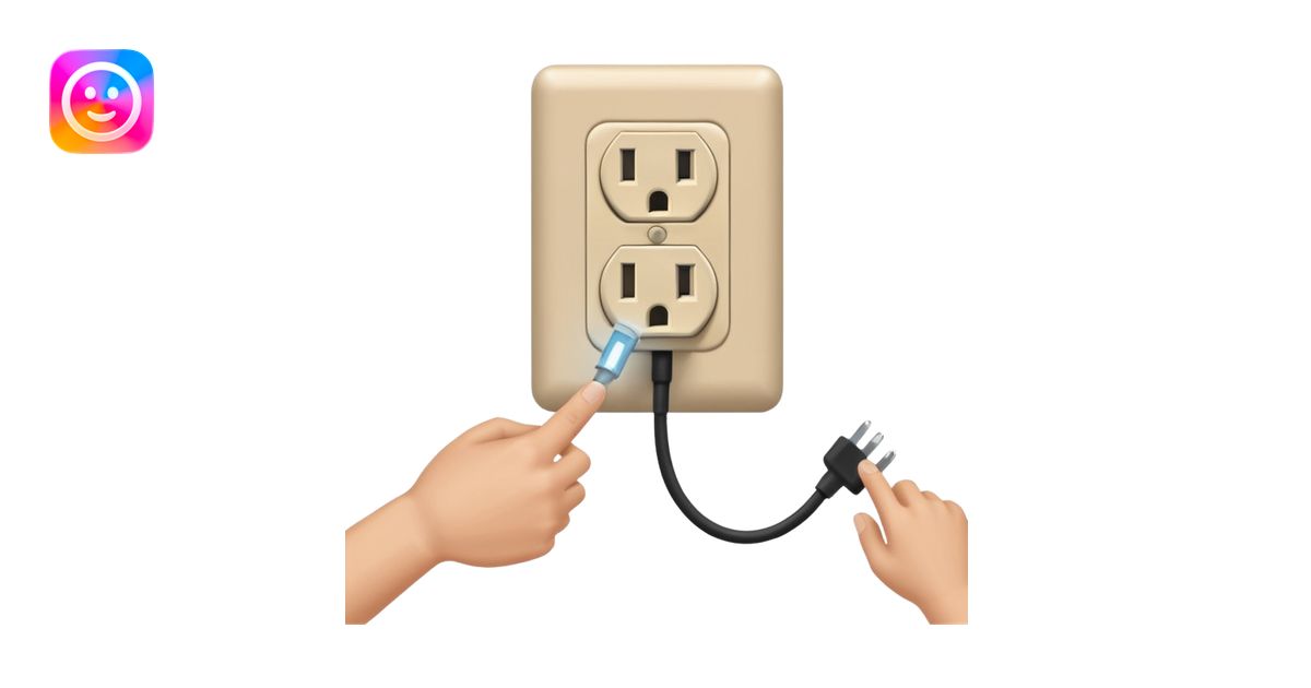 pulling the plug from an outlet emoji | AI Emoji Generator