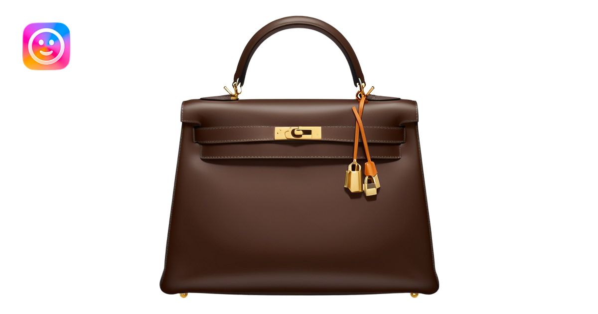 hermes kelly deep chocolate brown color bag emoji | AI Emoji Generator