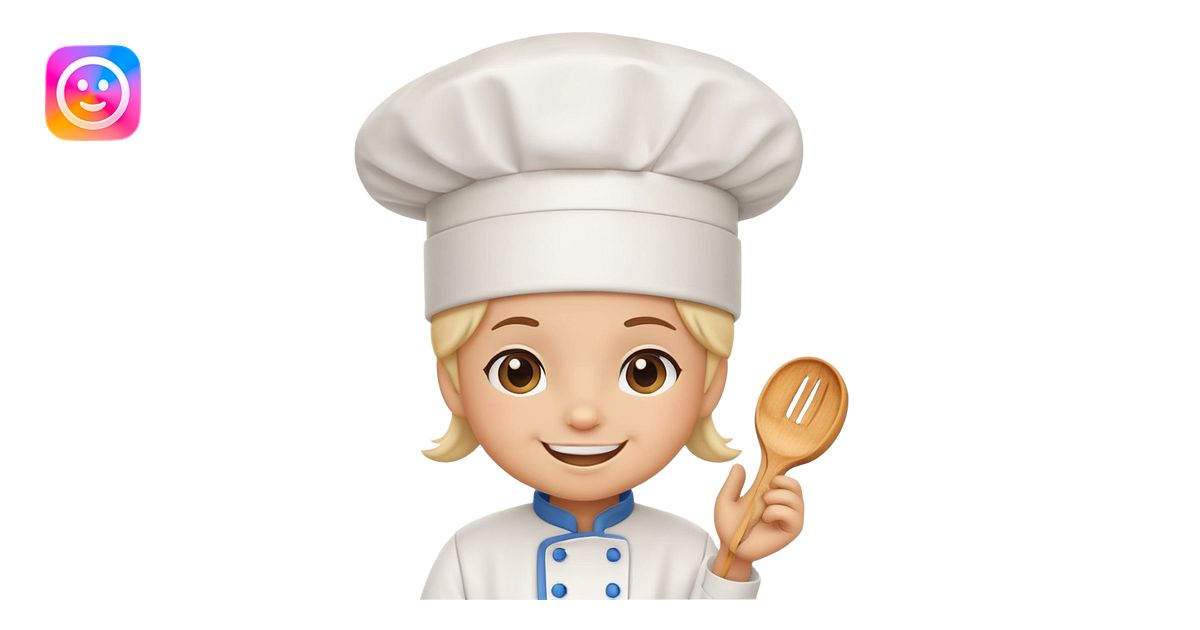 Bimbo bakery mascot character with chef hat emoji | AI Emoji Generator