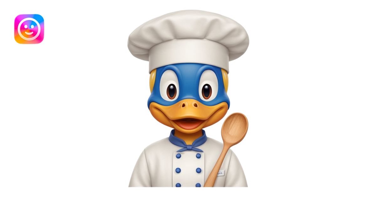 donald duck in chef hat emoji | AI Emoji Generator