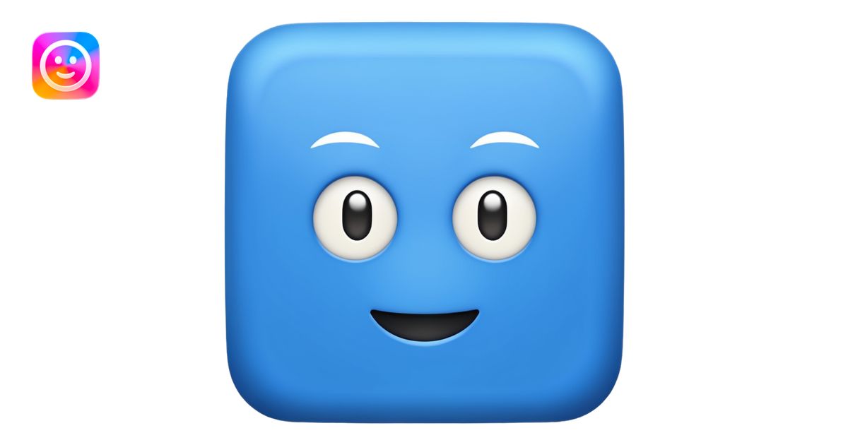 blue square with white letters HIS emoji | AI Emoji Generator
