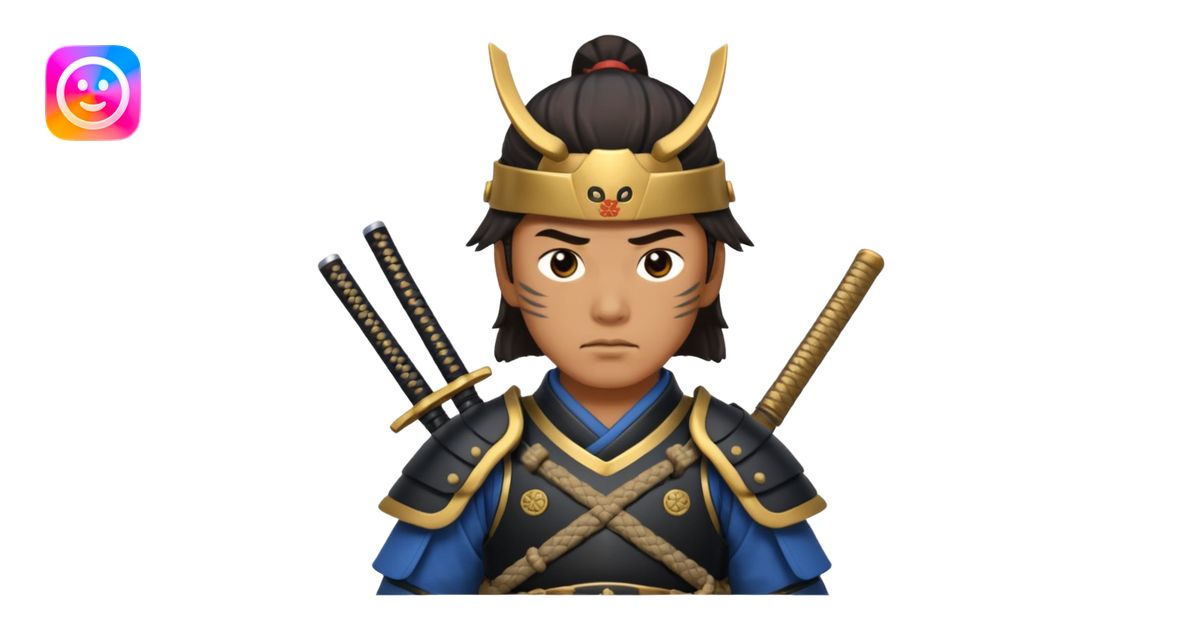 Samurai with Smartphone. emoji | AI Emoji Generator