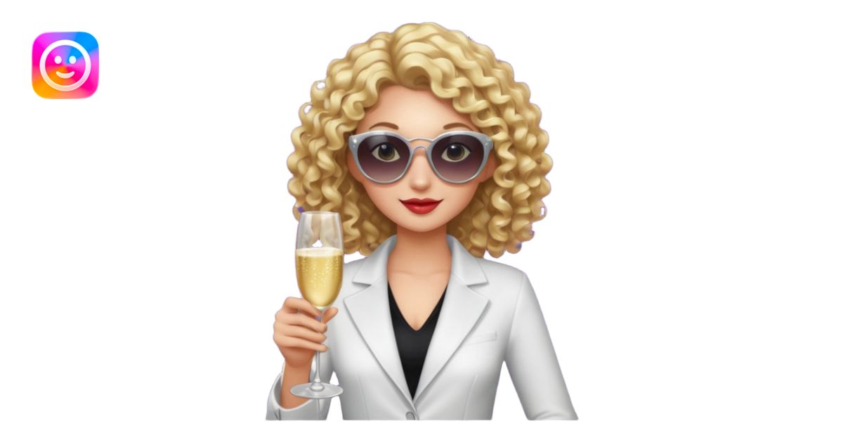 fancy blonde curly hair girl with sunglasses and night club outfits ...