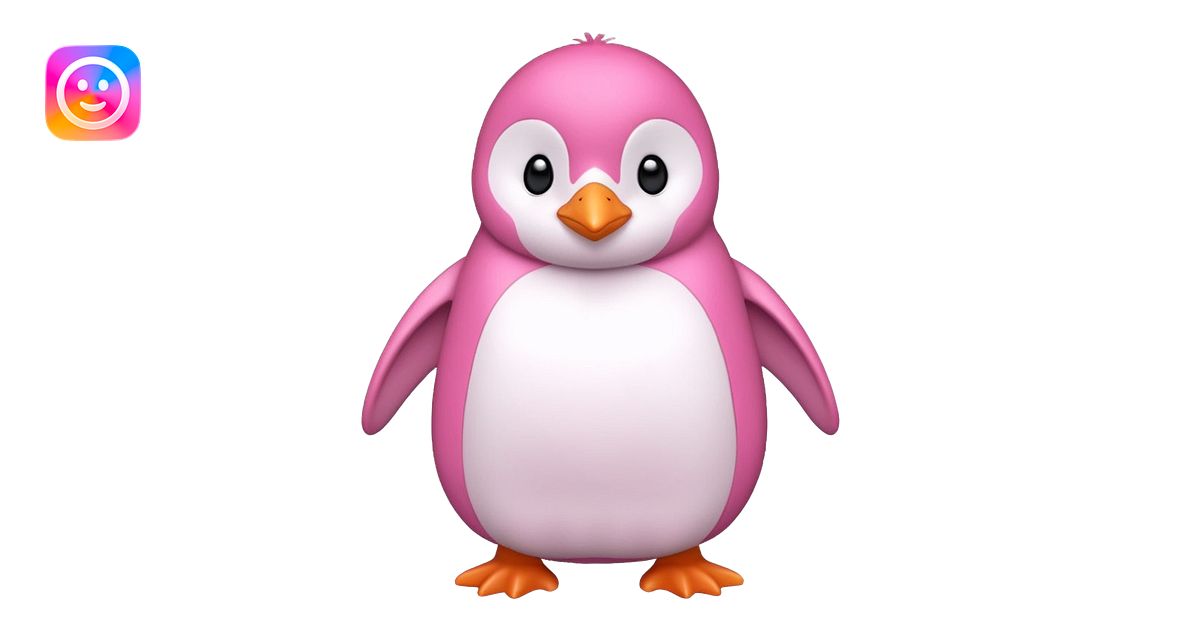 Pink penguin emoji | AI Emoji Generator