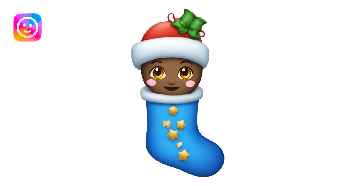 Blue coquette stocking emoji | AI Emoji Generator