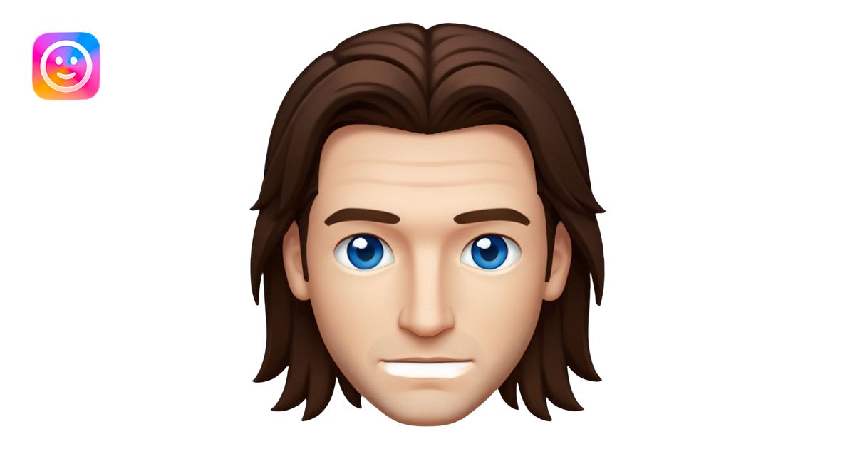 JC Chasez with long brown hair emoji | AI Emoji Generator