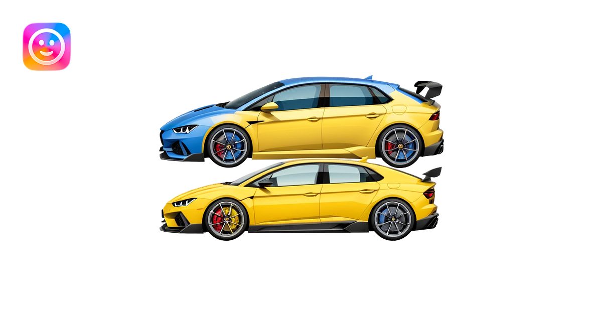 three cars lineup front profile forming a semi circle with a lamboghini ...