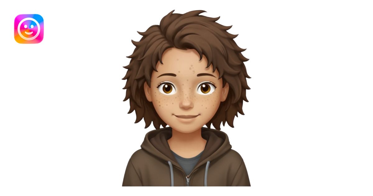 Hobo tomboy with light skin, freckles, dark brown shoulder-length hair ...