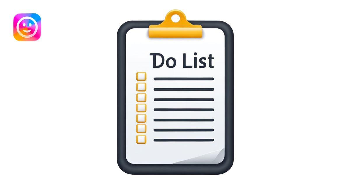 to do list icon. Transparent background emoji | AI Emoji Generator