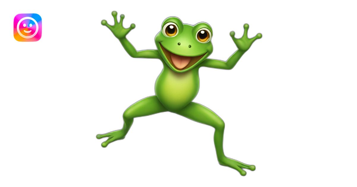 green dancing frog emoji | AI Emoji Generator