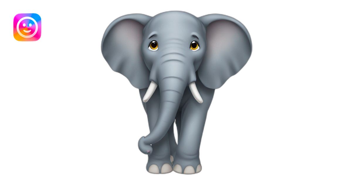 Elephant cartoon emoji | AI Emoji Generator