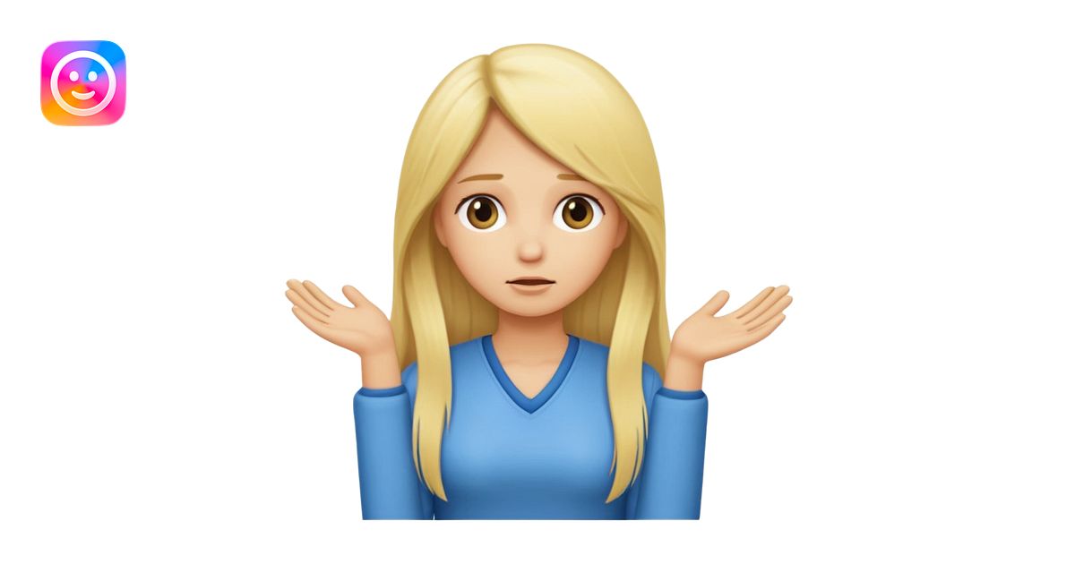 blonde cartoon girl long hair asking for a timeout emoji | AI Emoji ...