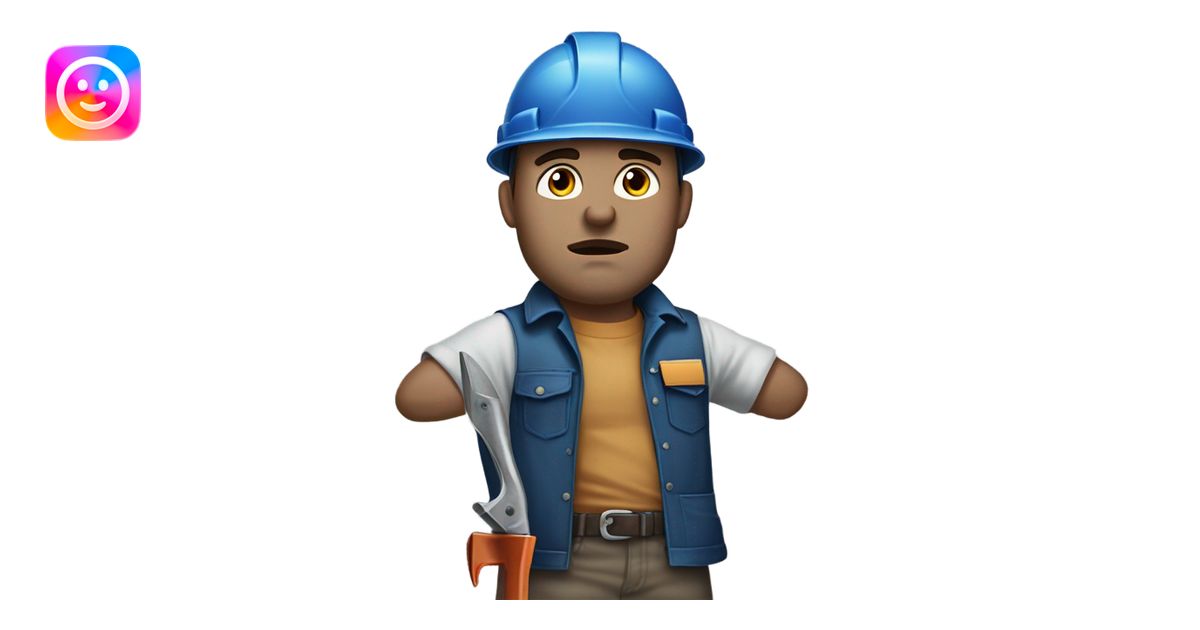 blue collar workers photorealistic serious emoji | AI Emoji Generator