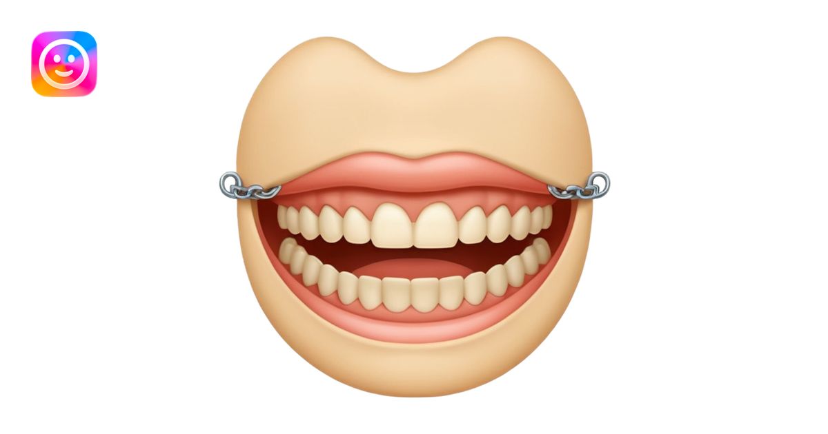 Una boca con frenillos emoji | AI Emoji Generator
