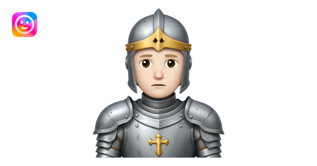 Sad knight emoji | AI Emoji Generator