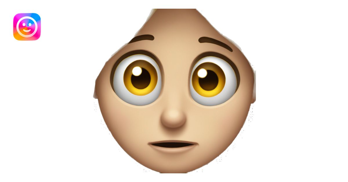 Emoji with big eyes seems interested in something emoji | AI Emoji ...