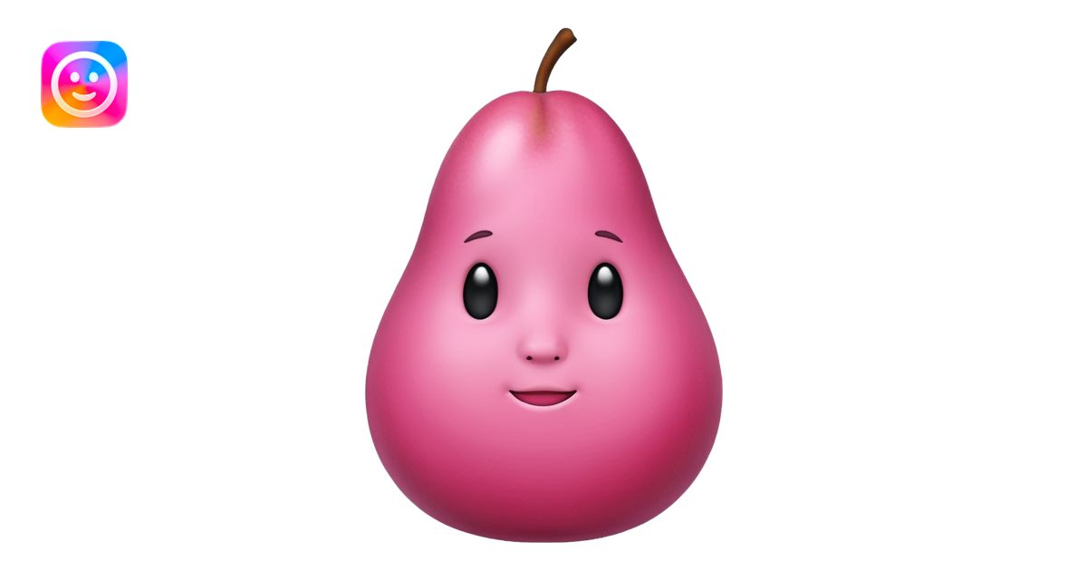 pink pear sem rosto emoji | AI Emoji Generator