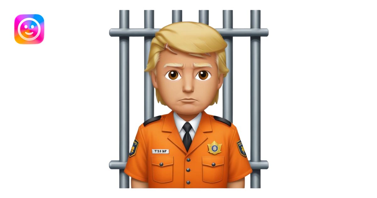Donald trump in jail uniform emoji | AI Emoji Generator