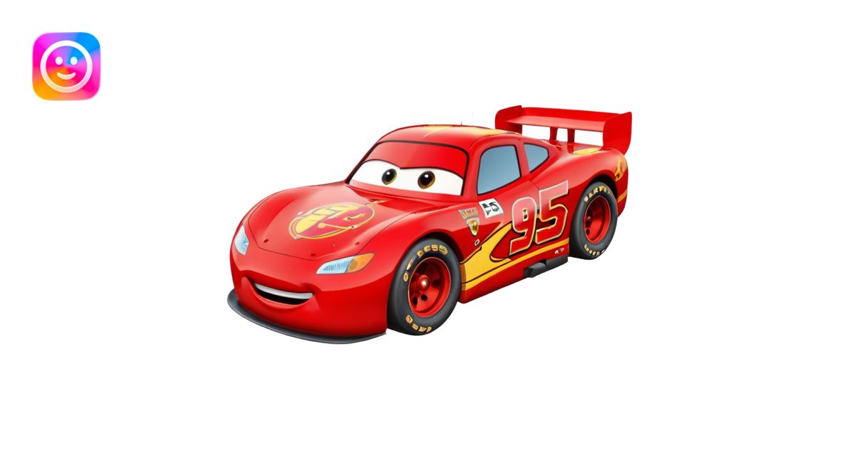 lightning mcqueen with number 95 and look like in film emoji | AI Emoji ...