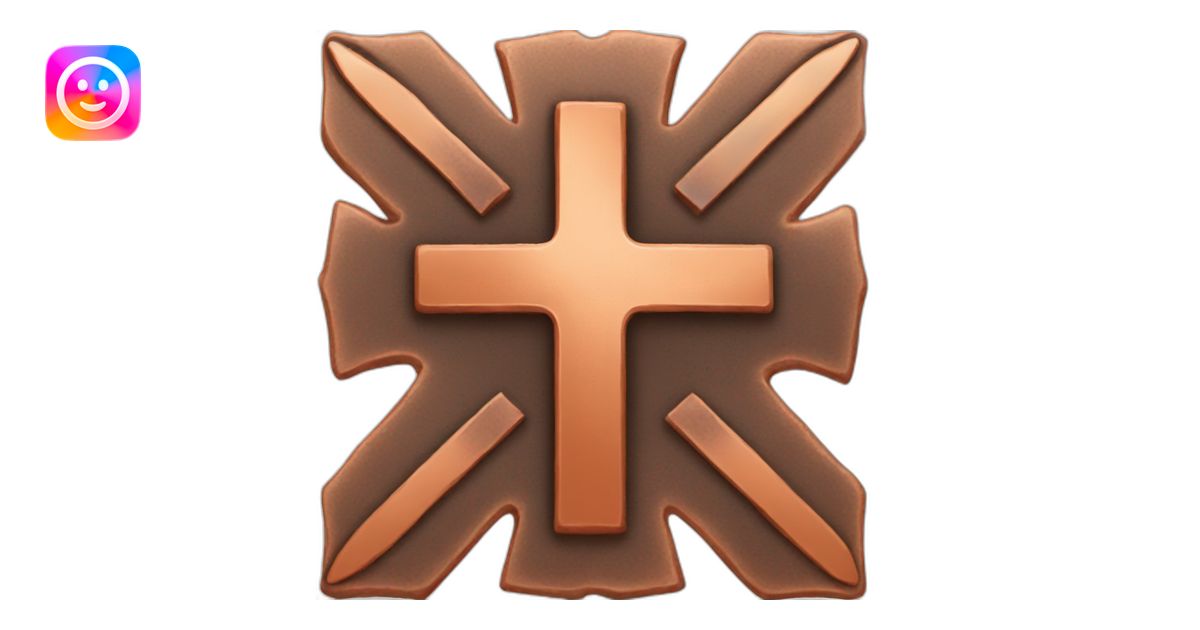 copper CROSS emoji | AI Emoji Generator