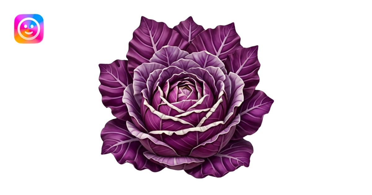 beautiful radichio only purple emoji | AI Emoji Generator