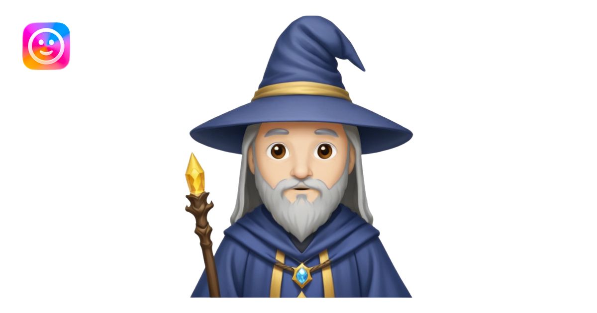 grey wizard emoji | AI Emoji Generator