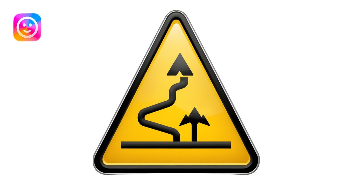 slippery road sign emoji | AI Emoji Generator