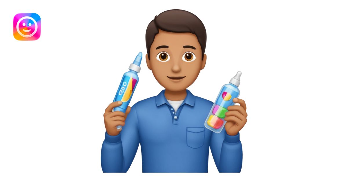 a guy with a dildo,condoms, and lube emoji | AI Emoji Generator