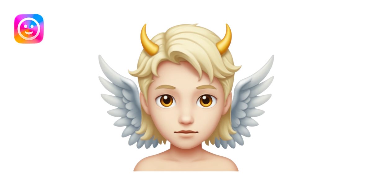 Half angel Half demon emoji | AI Emoji Generator